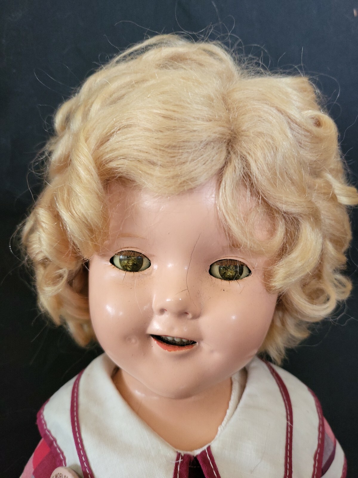 1934 Ideal Composition Shirley Temple Sailor Doll in Bright Eyes Dress ...