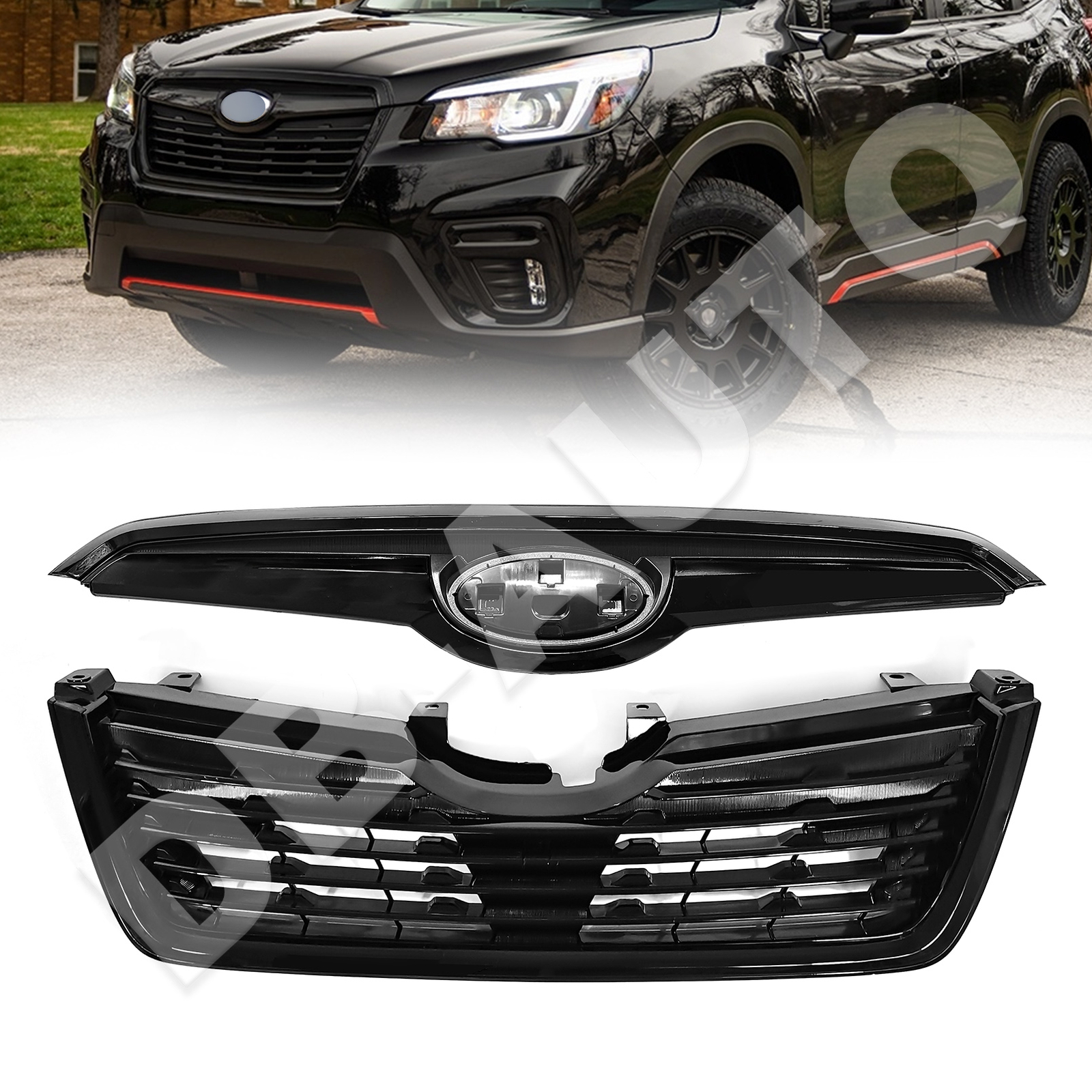 Glossy Black Front Bumper Upper Grille Fits 2019 2020 2021 Subaru ...