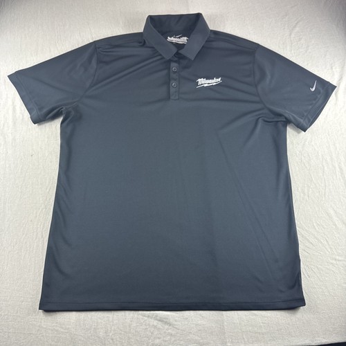 Milwaukee Tools Nike Polo Men XL Black Mechanic Short Sleeve Golf Shirt ...