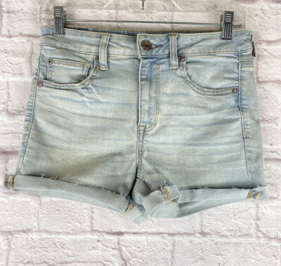 American Eagle Size 8 Women's Hi Rise Shortie Next Level Stretch Raw ...