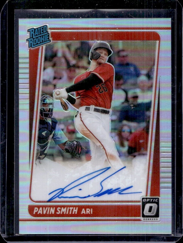 Pavin Smith Rookie Auto Holo 2021 Panini Prizm Baseball Card ...