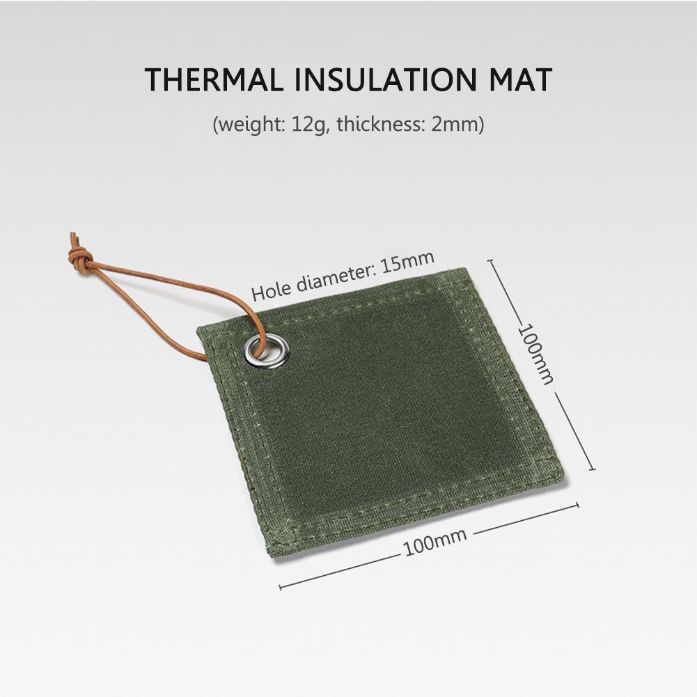 Canvas Camping Coasters Pads Heat Resistant Picnic Cooking Placemat ...