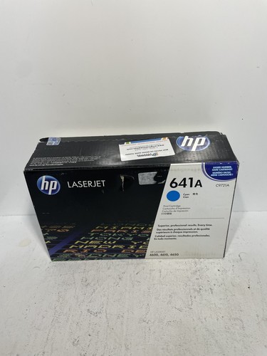 Genuine HP 641a C9721A Cyan Toner Cartridge 4600 OEM NEW OPEN BOX ...