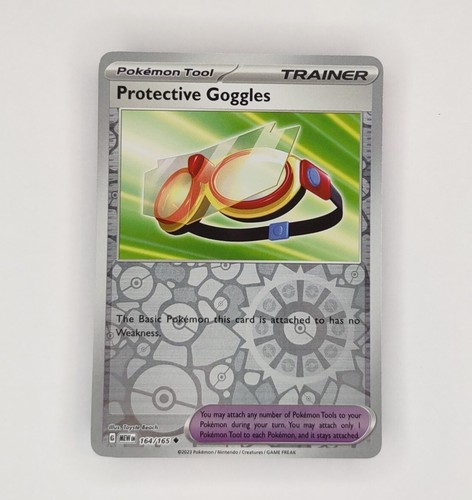 Protective Goggles 164/165 Reverse Holo - Pokemon Scarlet & Violet 151 ...