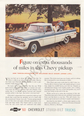 Chevrolet Sturdi-Bilt Trucks '60 Fleetside Cattle Rancher 1960 Print Ad ...