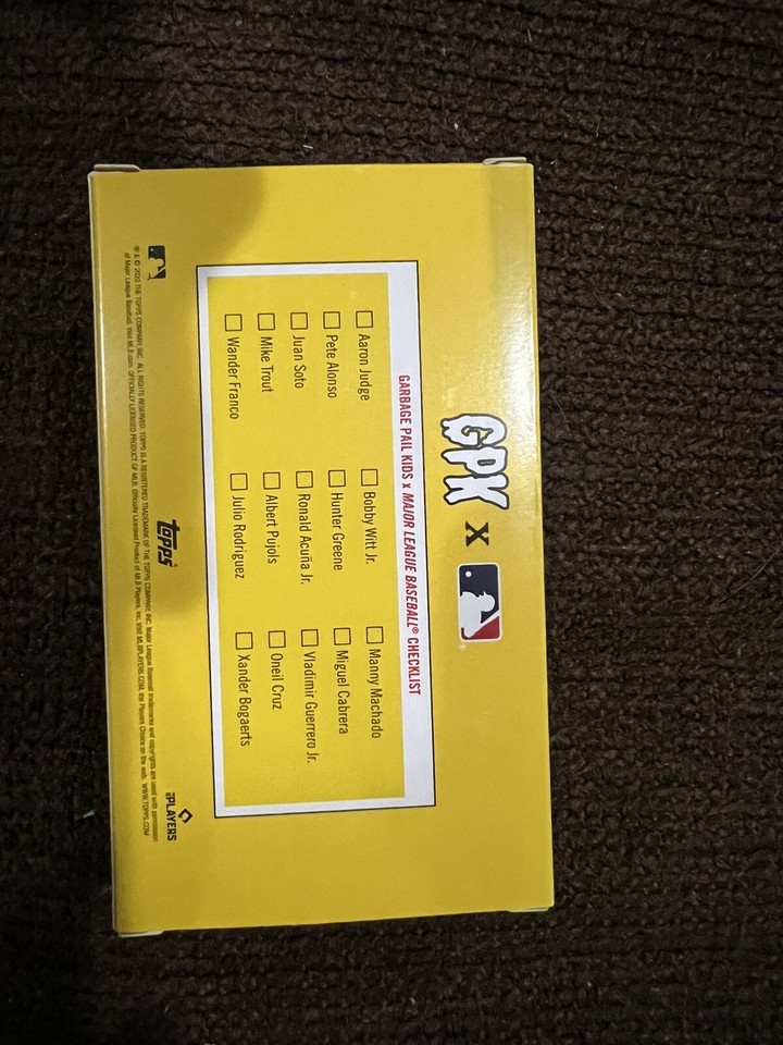 Empty 2022 Gpk X Mlb Box For Display. No Cards Garbage Pail Kids | eBay