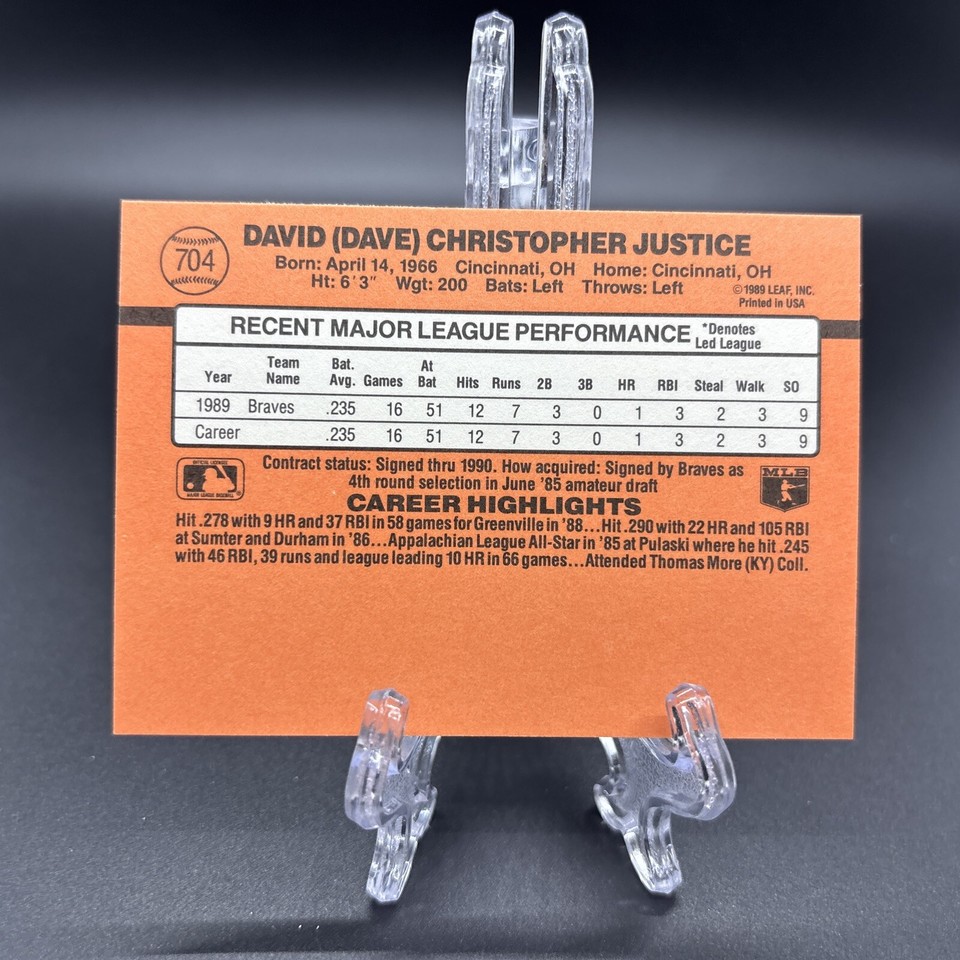 1990 Donruss David Justice Rookie Card R36887 **READ DESCRIPTION** | eBay