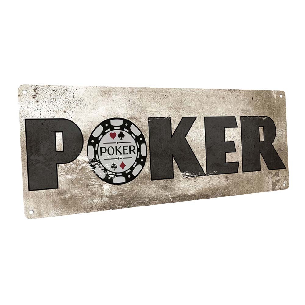 Poker Metal Sign; Wall Decor for Mancave, Den, or Gameroom | eBay