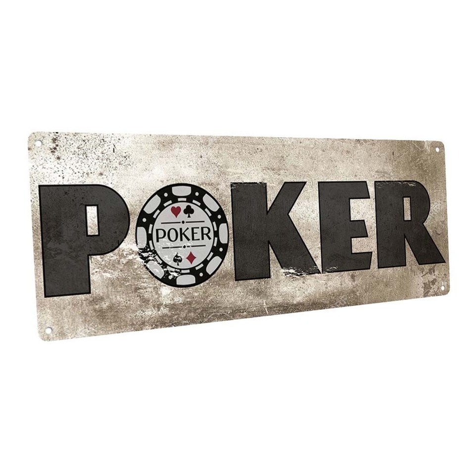 Poker Metal Sign; Wall Decor for Mancave, Den, or Gameroom | eBay