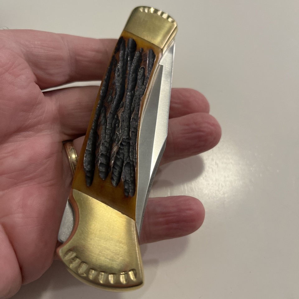 Buck 110 Custom Knife (2019 Jigged Amber Bone) | eBay