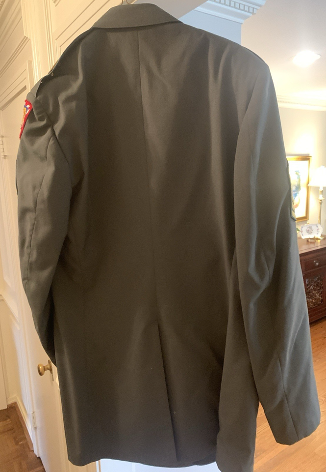 Vintage U.S. Army Dress Green Jacket Uniform Coat w/ Patches 42XL ...
