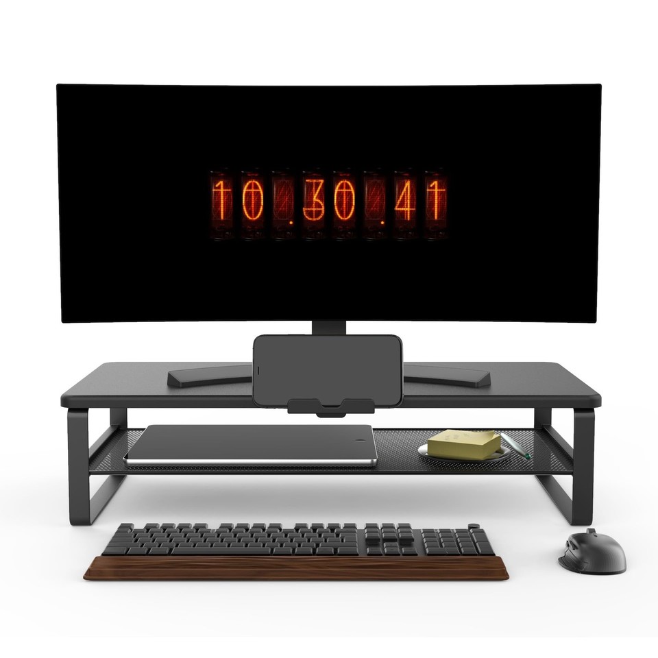 Monitor Stand with drawer, 2-Tier Monitor Stand Riser with Holder and ...