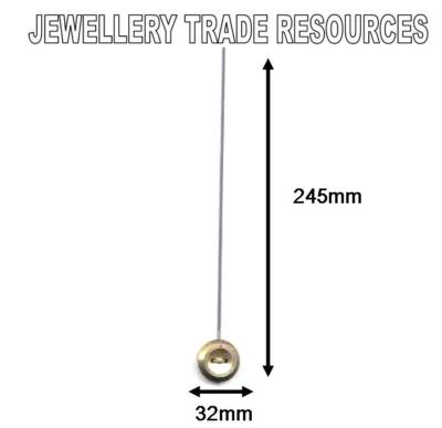 NEW FRENCH CLOCK PENDULUM BOB ROD SPARES & REPAIRS 32mm Diameter 245mm ...