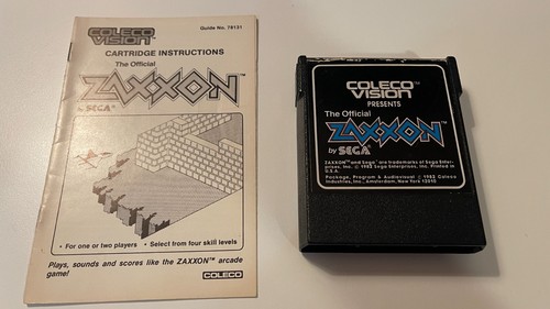 Coleco Vision Game Cartridge Zaxxon by SEGA with Manual 1982 - Rare ...
