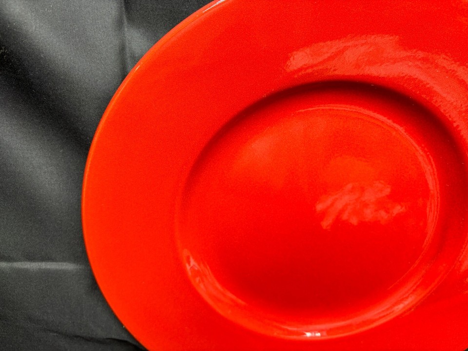 Pier 1 "RED" Spain ~ Earthenware ~ Charger / Chop Plate ~ 13 3/8 ...