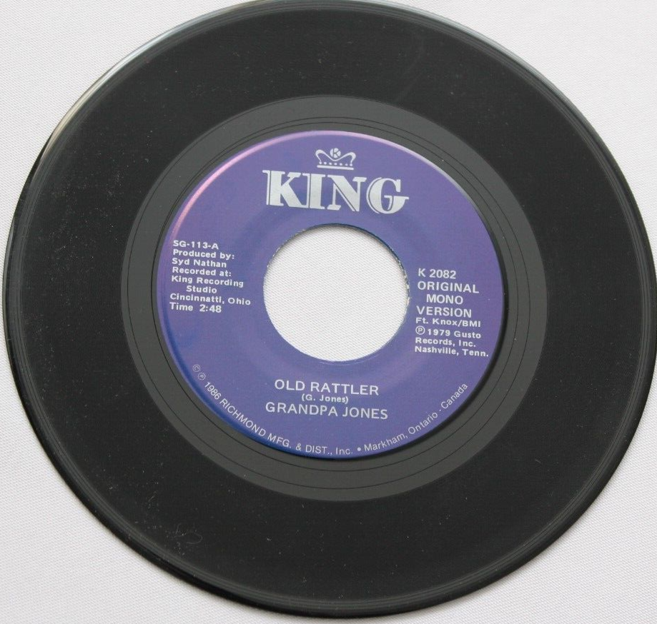 GRANDPA JONES OLD RATTLER / MOUNTAIN DEW 45 7" VINYL RECORD KING (K ...