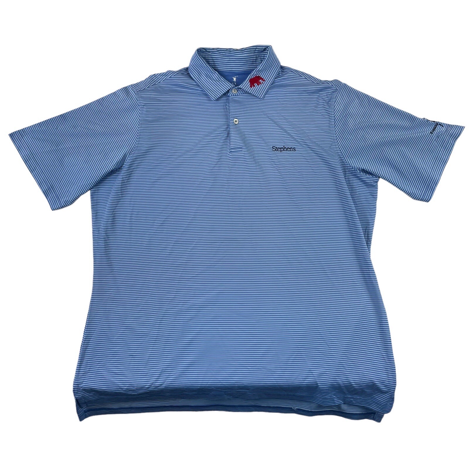 Fairway Greene Striped Blue PGA TOUR ISSUED Polo Shirt Mens Dicky Pride ...