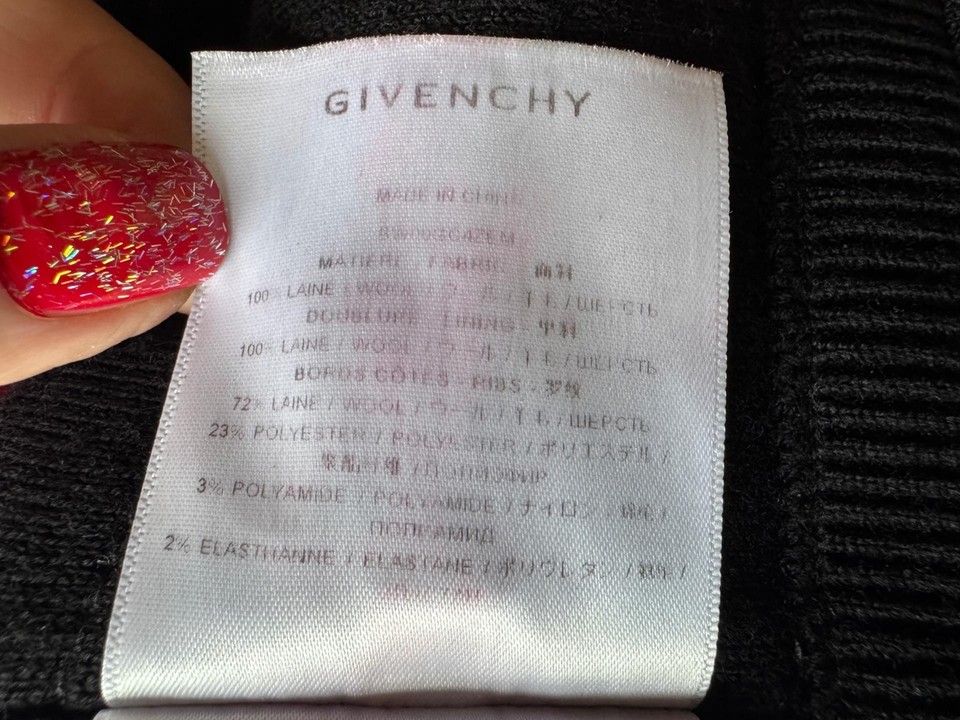 Givenchy Cropped Varsity Jacket Black Wool Medium RRP £1925 | eBay