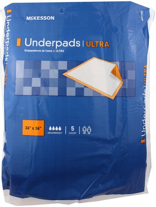 McKesson Ultra Underpad HEAVY Absorbency 36 X 36" UPHV3636 50 ct | eBay