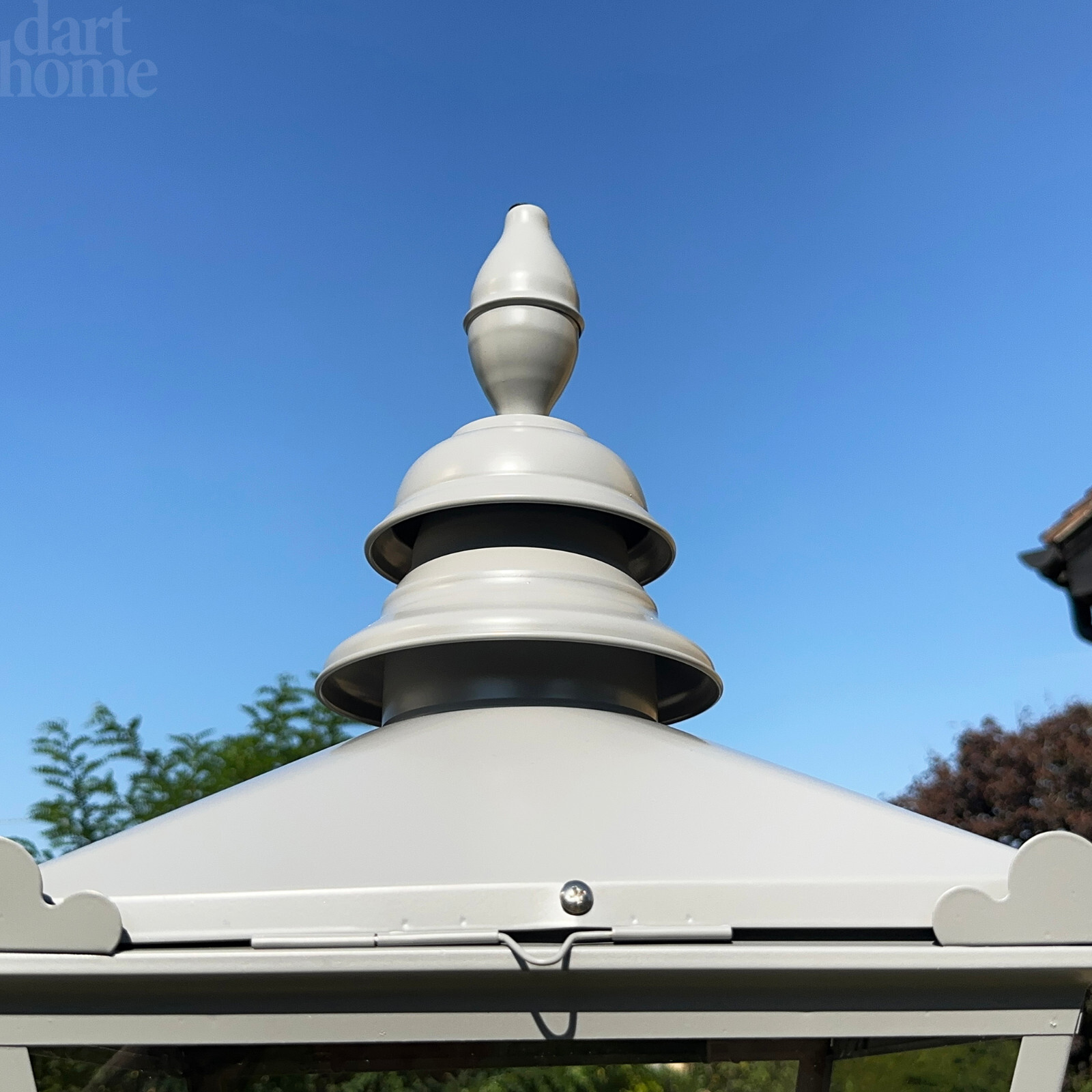 Grey Lamp Post Top 90cm Antique Street Lantern Garden Outdoor Lighting ...