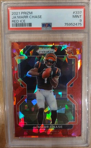 2021 Panini Prizm Ja’Marr Chase RC Red Ice Prizm PSA Mint 9 Bengals | eBay