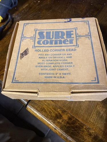 Sure Corner All Purpose Drywall Corner Bead 2" x 100' Steel Reinforced ...