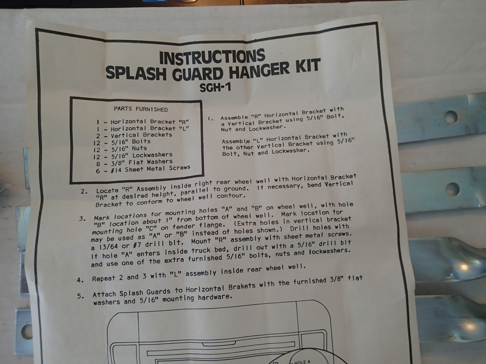Groboski SGH-1 Splash Guards Mounting Brackets | eBay