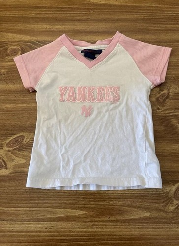 Toddler Girl 4t white and pink Yankees T-shirt | eBay