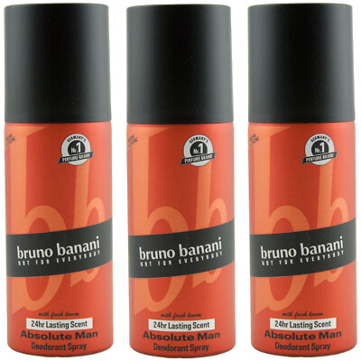 Bruno Banani Deo Absolute Man 3 X 150Ml 24H Durabilité Parfum Spray ...