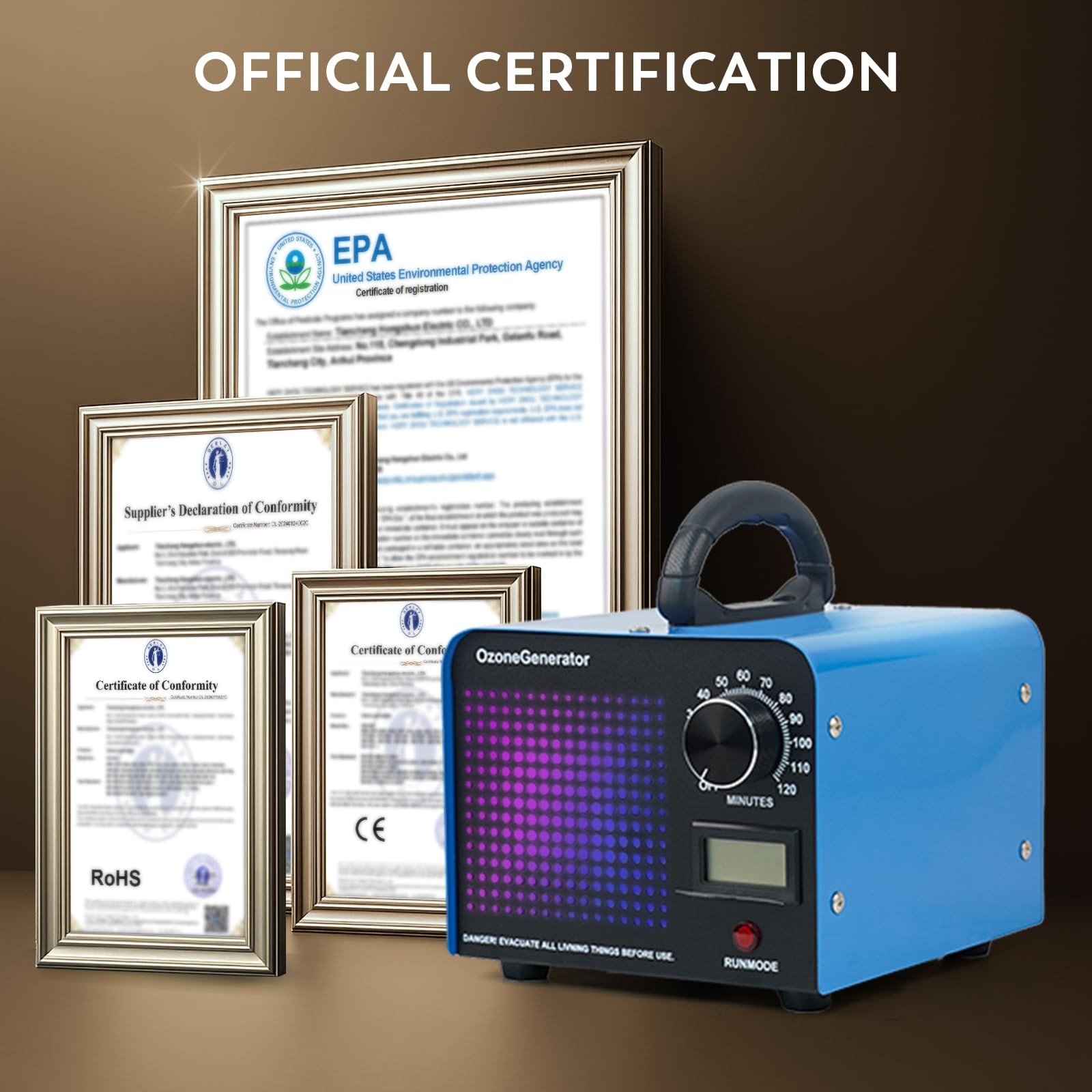 Ozone Machine Generator 128,000 Mg/H Ozone Odor Eliminator Odor Removal ...
