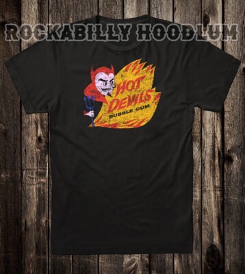 Retro Ad Art Tee T Shirt Vtg Hot Devils Bubble Gum Devil | eBay