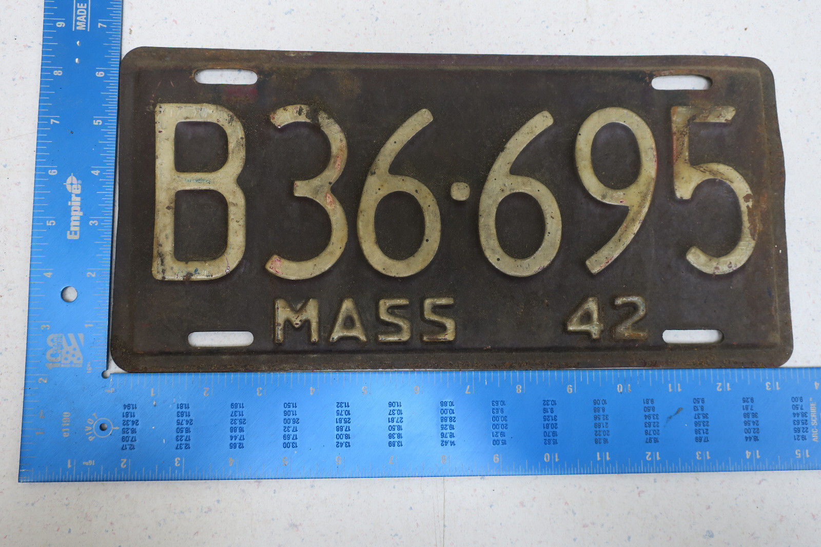 1942 42 MASSACHUSETTS MA MASS COMMERCIAL TRUCK TRK LICENSE PLATE TAG # ...