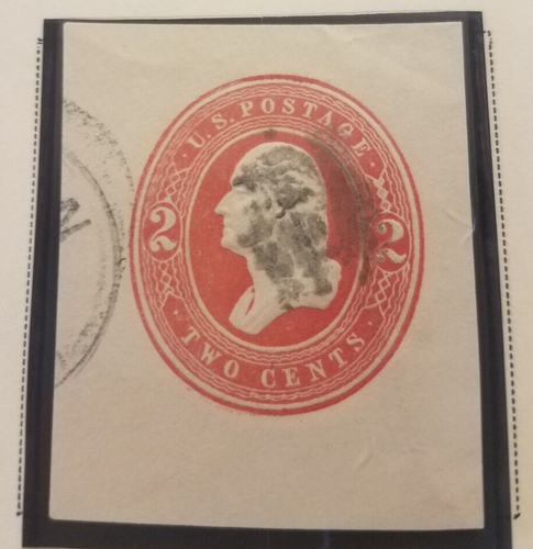 US SCOTT #U231 ENVELOPE CUT SQUARE, 2c, RED WASHINGTON, 11/1883 UNH. | eBay