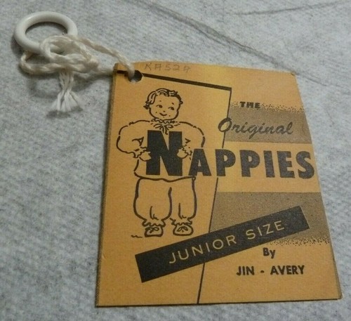 Nappies Junior Vintage Baby Clothing Size paper Tag Label | eBay