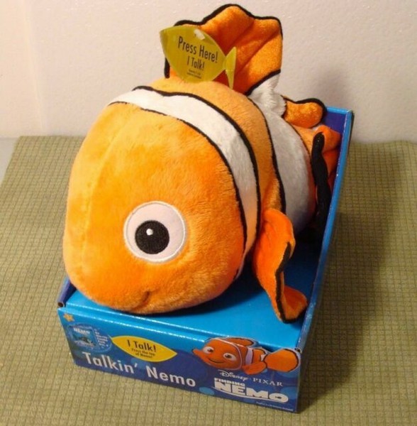 Disney Pixar Finding Nemo Talking 13" Stuffed Plush Clown Fish 3 Long ...