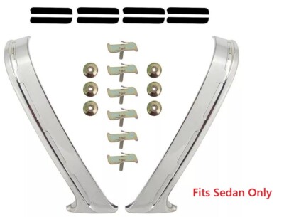 Rear Quarter Upper Paint Divider Moldings Trim For 1955 Chevy Bel Air ...