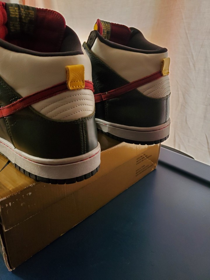 Nike Dunk High Premium SB 313171-361 Dark Army / Team Red | eBay