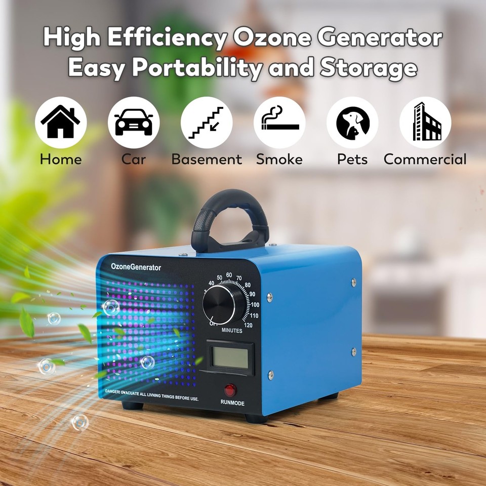 Ozone Machine Generator 128,000 Mg/H Ozone Odor Eliminator Odor Removal ...