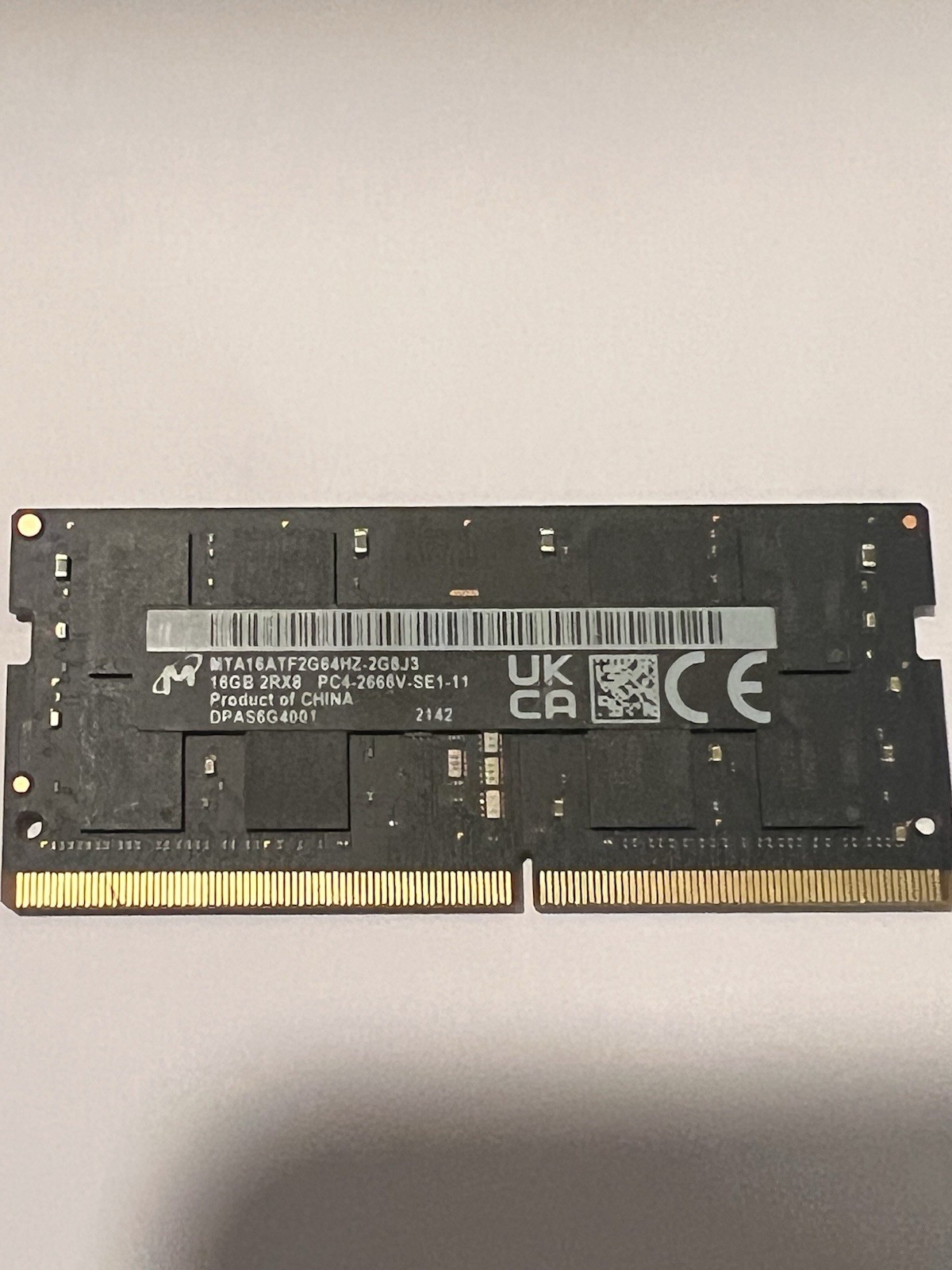 Micron RAM 16GB 2Rx8 DDR4 SODIMM Laptop Memory MTA16ATF2G64HZ-2G6J3 | eBay