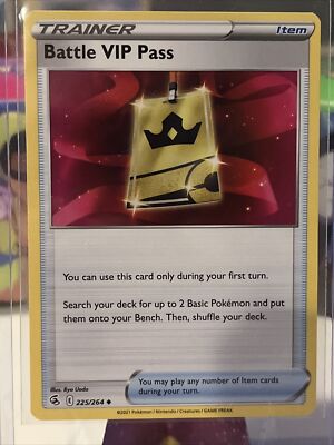 Pokémon TCG Battle VIP Pass Fusion Strike 225/264 Regular Uncommon NM ...