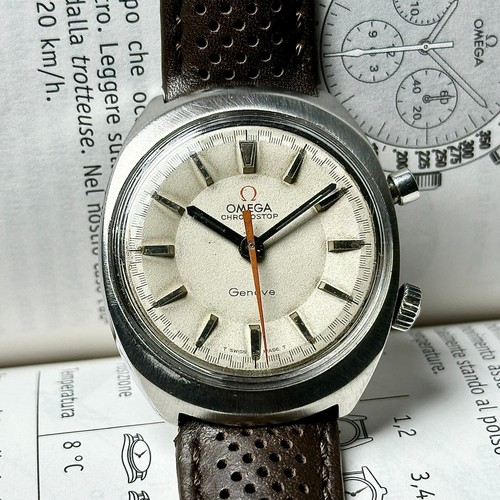 Vintage Omega Chronostop Racing Driver Geneve Manual Winding Men s ...