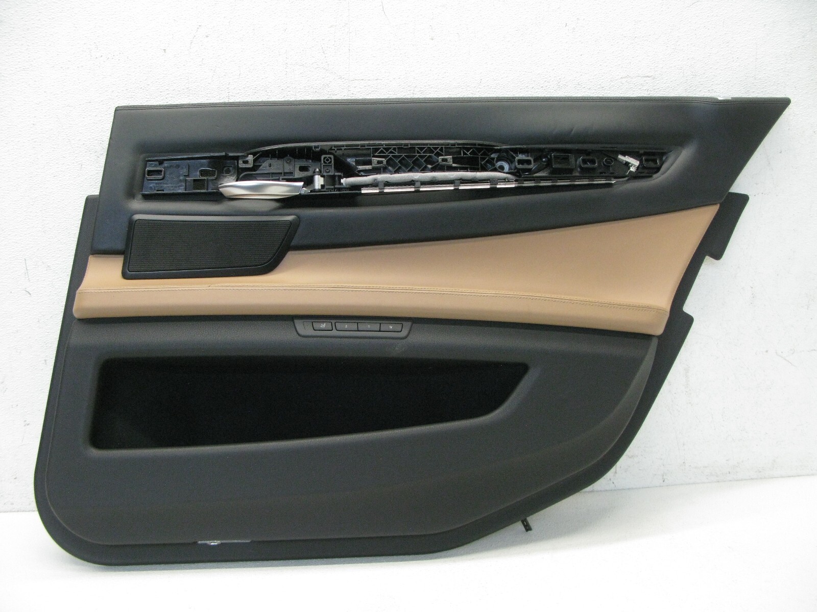 09-15 BMW F02 750Li 740Li DOOR INTERIOR TRIM PANEL W SUNSHADE REAR ...