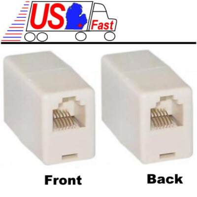 RJ-12 /RJ-11 6P6C Telephone Cable Cord In-Line Coupler Extender ...