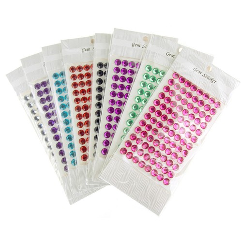 Round Adhesive Diamond Gem Stickers, 10mm | eBay