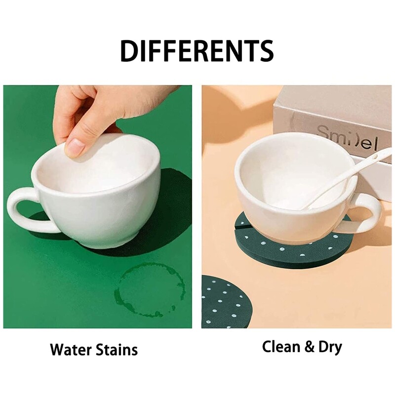 6 Pieces EVA Cup Coasters DIY Cactus Coaster Non-slip Insulation ...