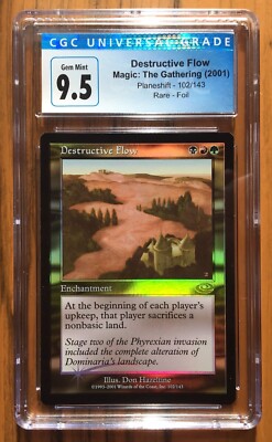 Destructive Flow Planeshift MtG CGC 9.5 2001 FOIL 102/143 | eBay