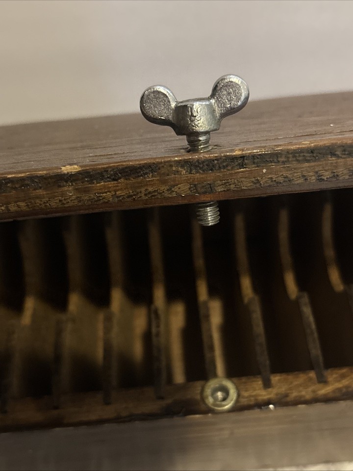 Antique Wood Storage Box for Glass Slides? Screw Top 4.5x2.75” Slots 14 ...