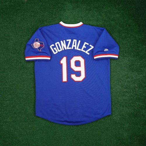Juan Gonzalez 1984 Texas Rangers Cooperstown Men's Alt Blue Throwback ...
