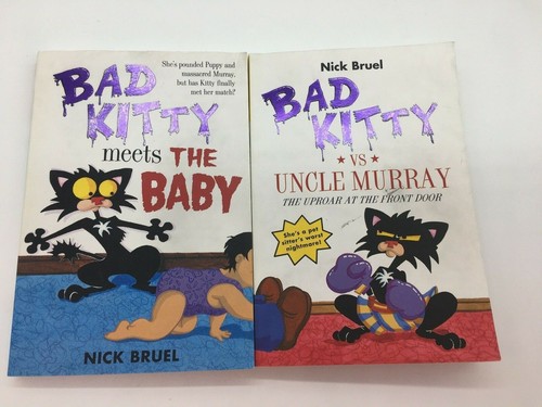 Lot of 2 SIGNED Bad Kitty Books: Meets the Baby & VS Uncle Murray by ...