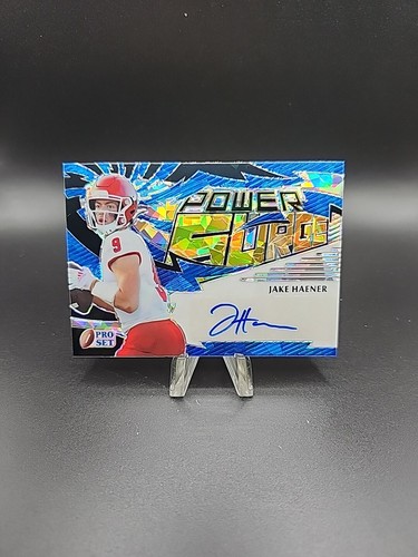2022 Leaf Pro Set Power Surge Blue Auto Jake Haener #PS-JH1 Football ...